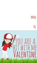 Sports Valentines Printables - Candy Free Valentine Ideas