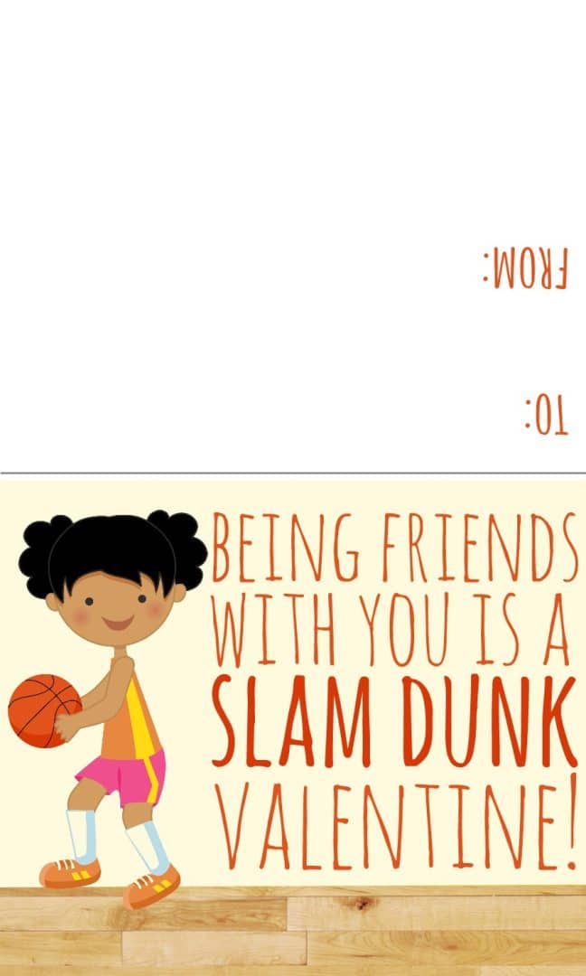 Sports Valentines Printables - Candy Free Valentine Ideas