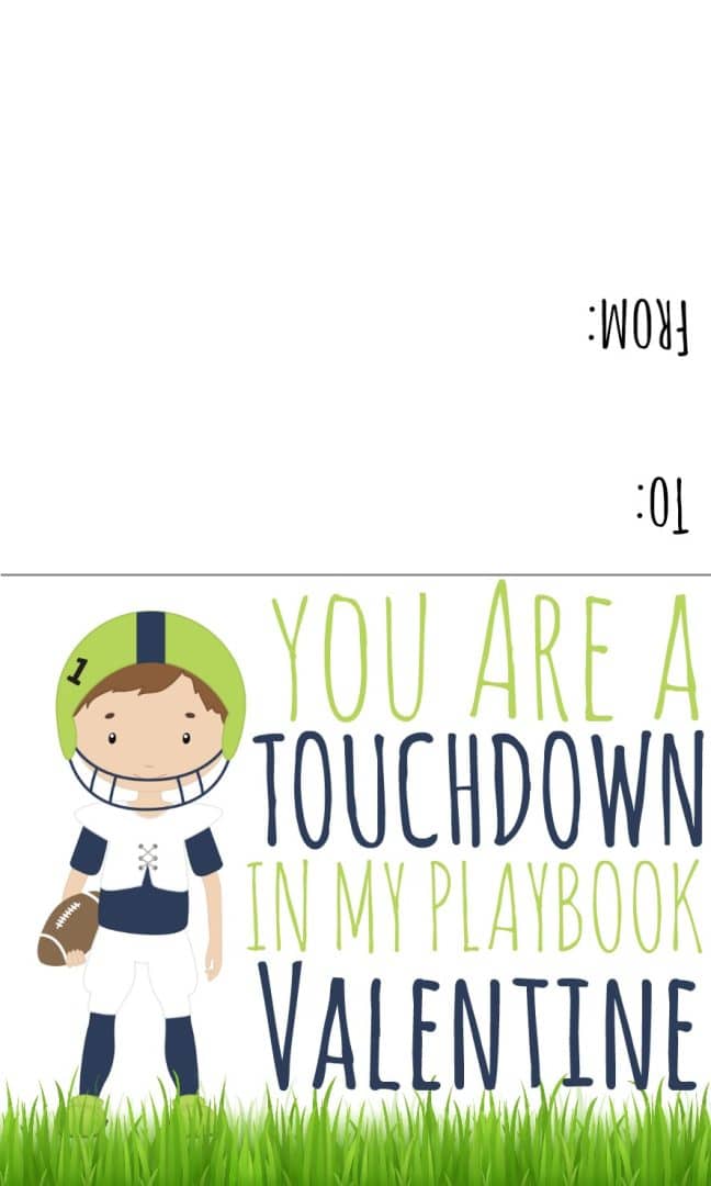 Sports Valentines Printables - Candy Free Valentine Ideas