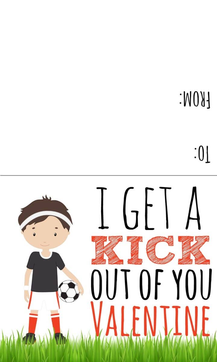 Sports Valentines Printables - Candy Free Valentine Ideas