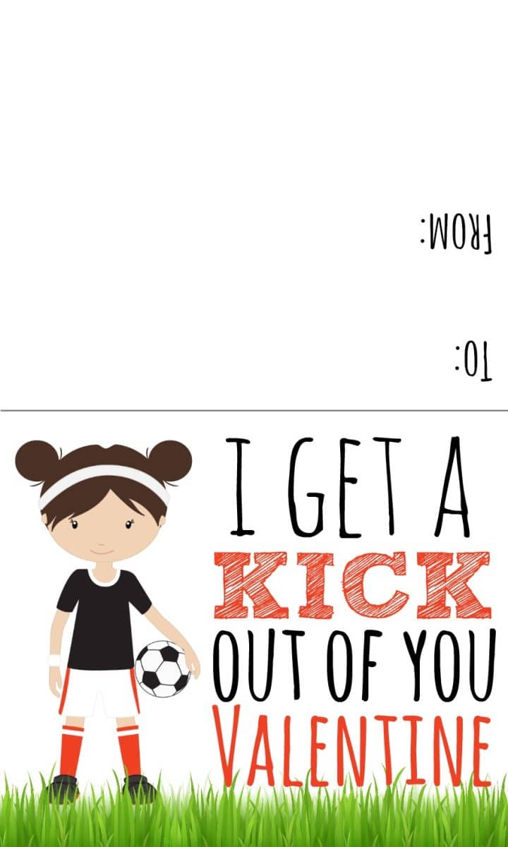 Sports Valentines Printables - Candy Free Valentine Ideas