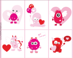 Free Printable Monster Valentines and Memory Match Game