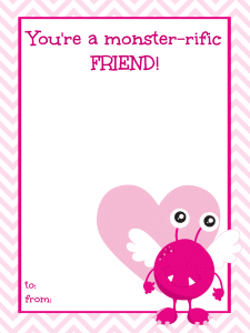 Free Printable Monster Valentines and Memory Match Game