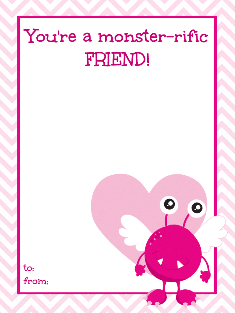 Free Printable Monster Valentines and Memory Match Game