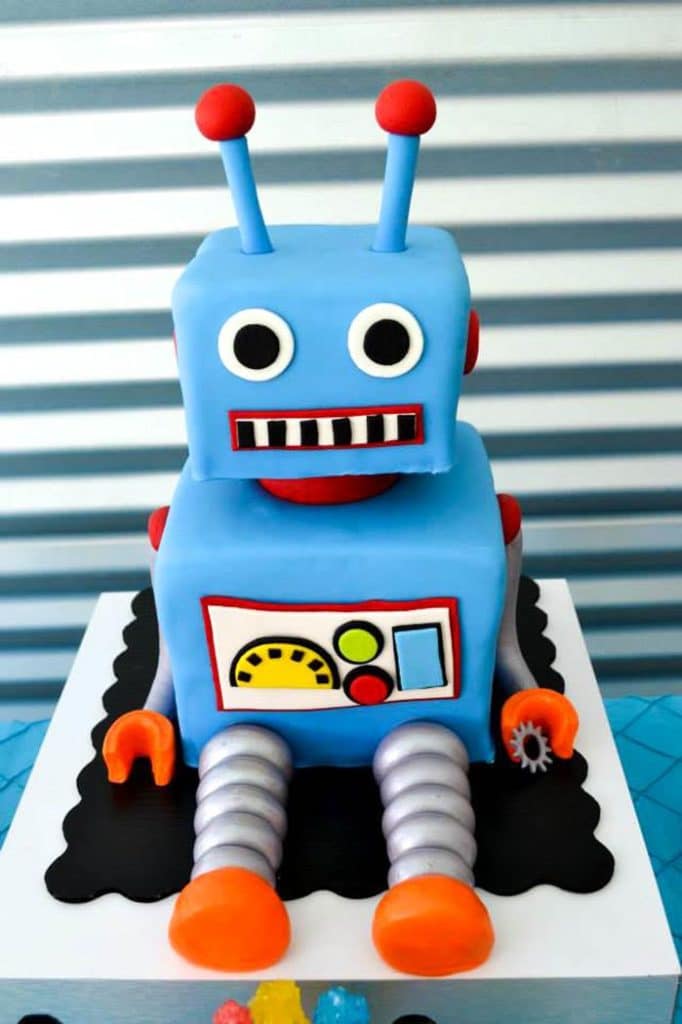Robot Cake Ideas for Birthdays and Baby Showers