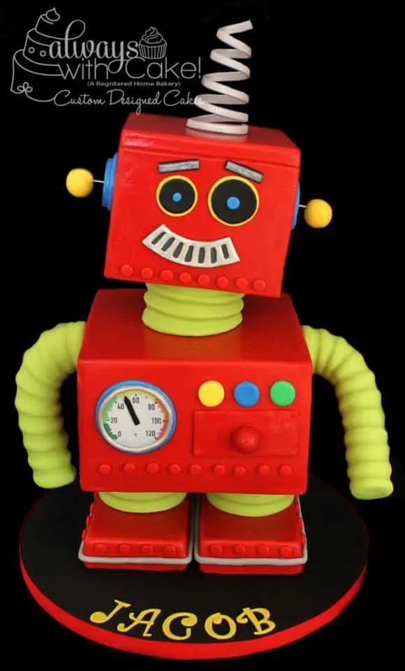 Robot Cake Ideas for Birthdays and Baby Showers