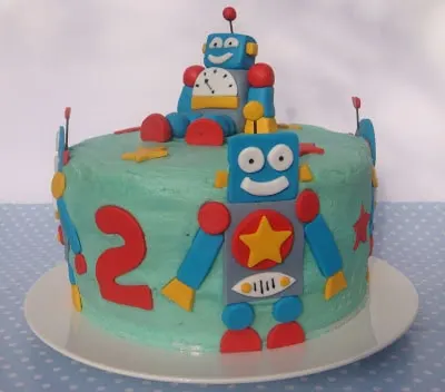 Robot Cake Ideas for Birthdays and Baby Showers