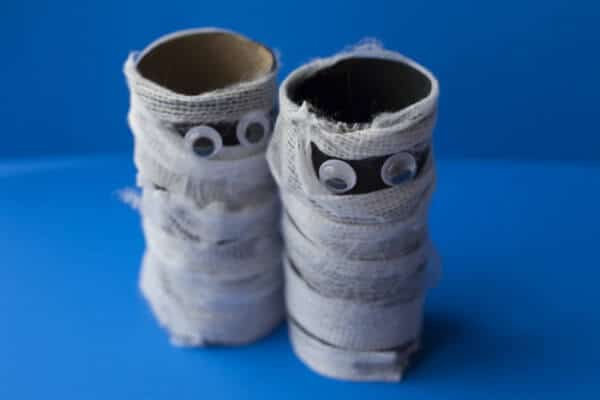 Toilet Paper Roll Mummy Craft for Halloween