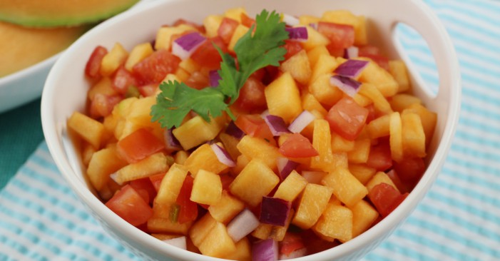Cantaloupe Lime Salsa - Summer Dip Recipe - Glue Sticks and Gumdrops