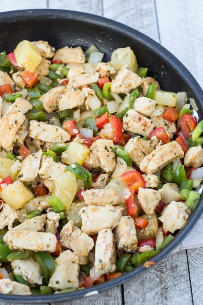 Spicy Pineapple Chicken Saute - Glue Sticks and Gumdrops