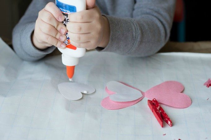 Heart Butterfly Craft for Valentine's Day - Glue Sticks and Gumdrops