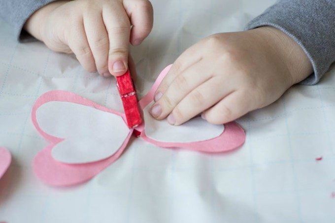Heart Butterfly Craft for Valentine's Day - Glue Sticks and Gumdrops