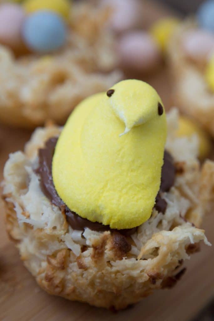 Easter Macaroons With Marshmallow Peeps - Glue Sticks and Gumdrops