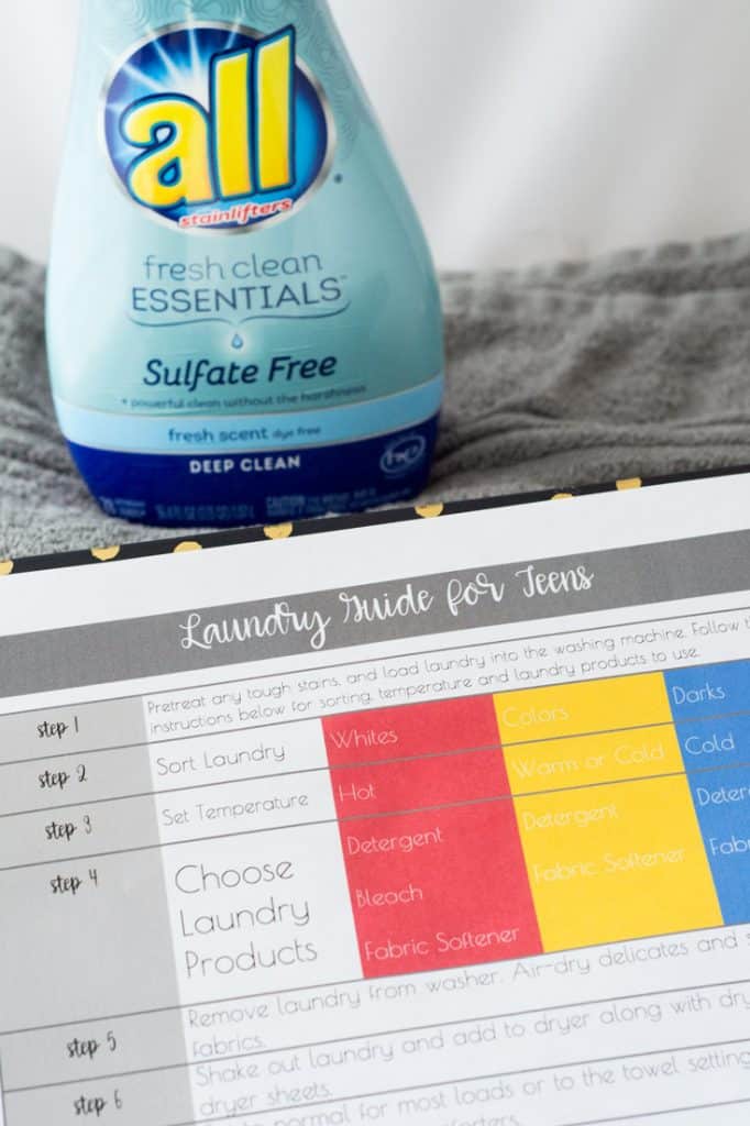 Laundry Guide + Bathroom Cleaning Checklist for Teens - Glue Sticks and ...
