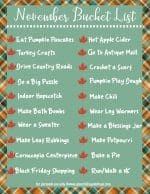 November Bucket List - Glue Sticks and Gumdrops