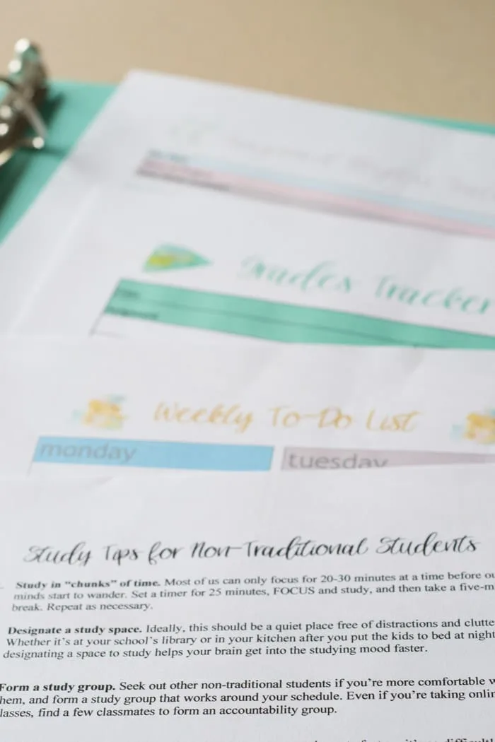 Organization and Study Tips for Non-Traditional Students - Glue Sticks ...