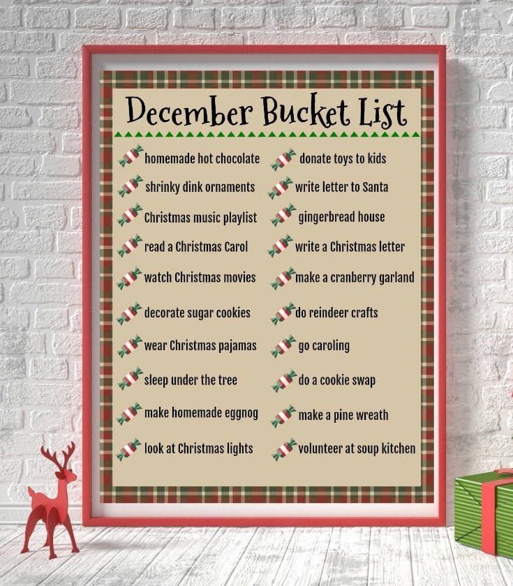 December Bucket List - Glue Sticks and Gumdrops