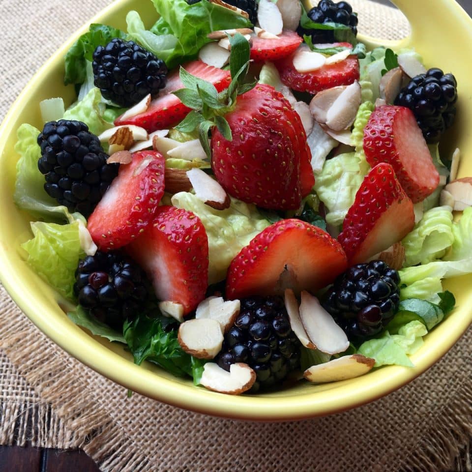 Mixed Berry Salad with Raspberry Vinaigrette - Glue Sticks and Gumdrops