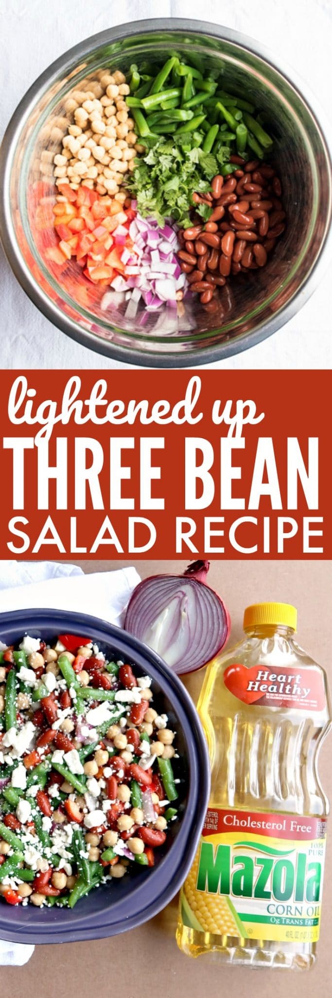 Light Three Bean Salad Recipe - Glue Sticks and Gumdrops