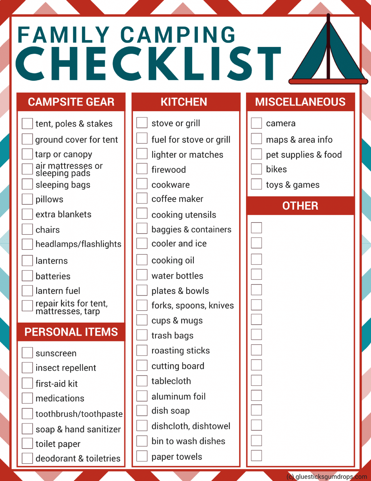 Rv Camping Checklist Pdf Animalmyte