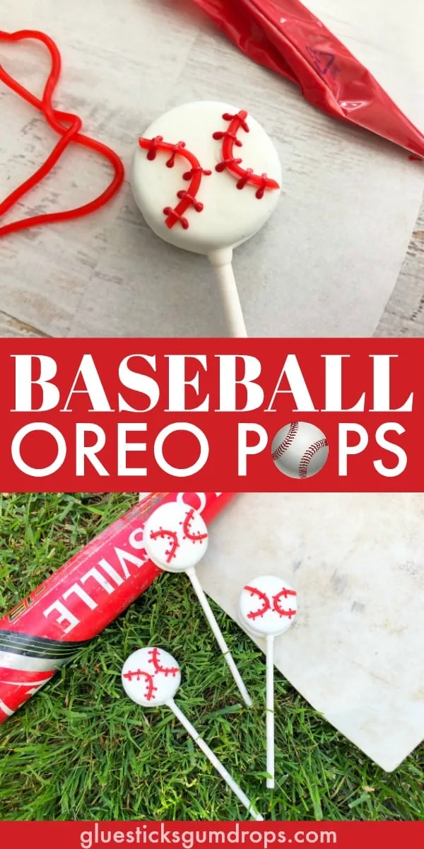 Cute Baseball Snack Idea for the Team - Baseball Oreo Pops