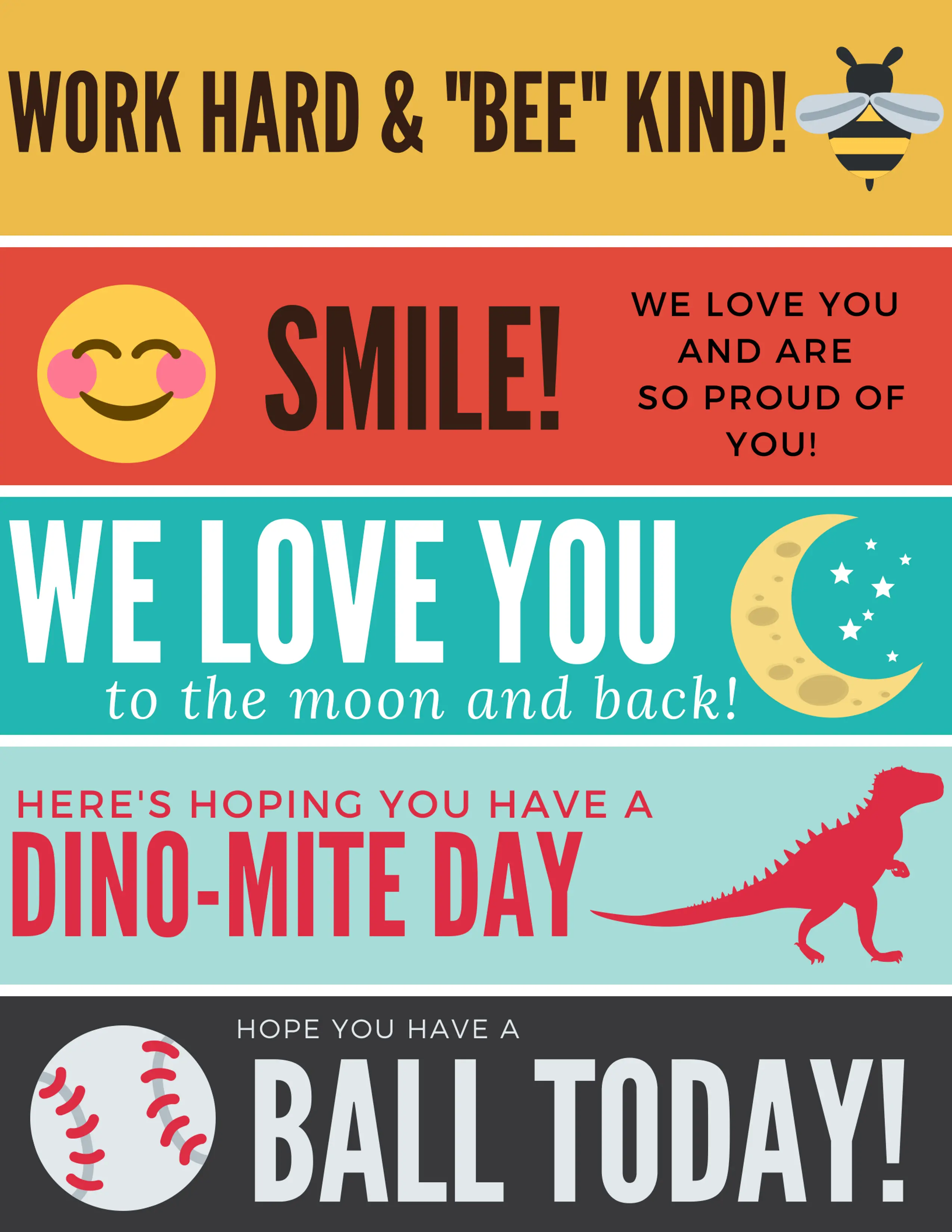 Printable Lunchbox Notes and Simple Lunch Ideas for Busy Moms