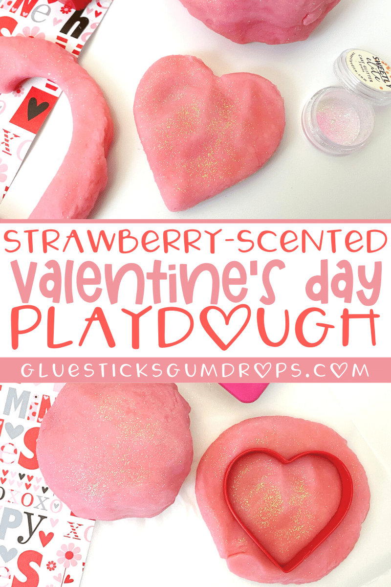 Homemade Strawberry Playdough Recipe - Glue Sticks and Gumdrops