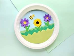 Cute Flower Garden Paper Plate Craft for Spring