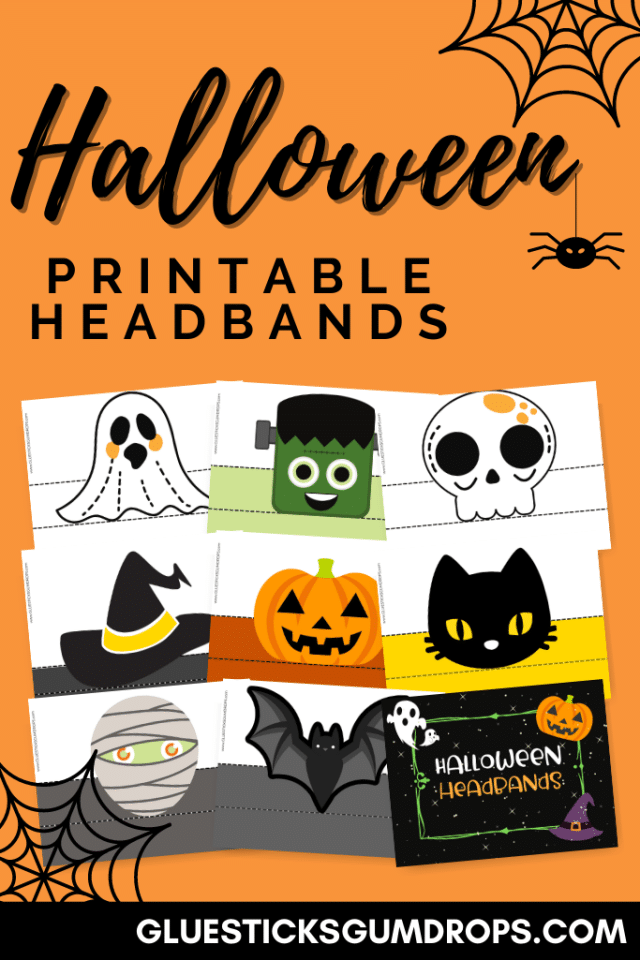 Headband Printable Halloween Craft for Kids - Glue Sticks and Gumdrops