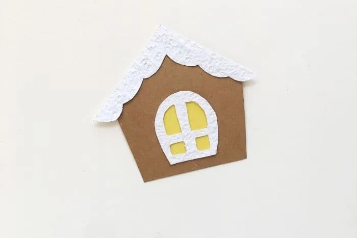 Easy Gingerbread House Craft with Free Printable Template