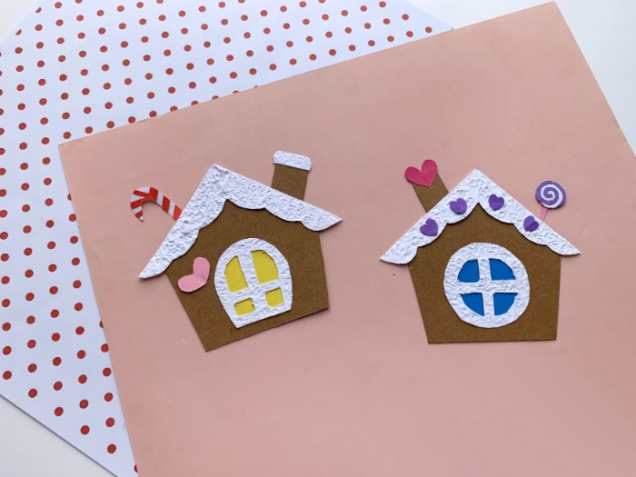 Easy Gingerbread House Craft with Free Printable Template
