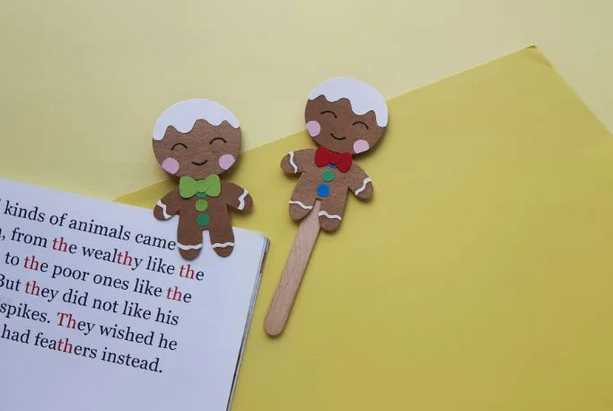 Cute Bookmark Gingerbread Man Craft for Kids