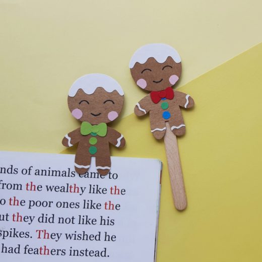 Cute Bookmark Gingerbread Man Craft for Kids