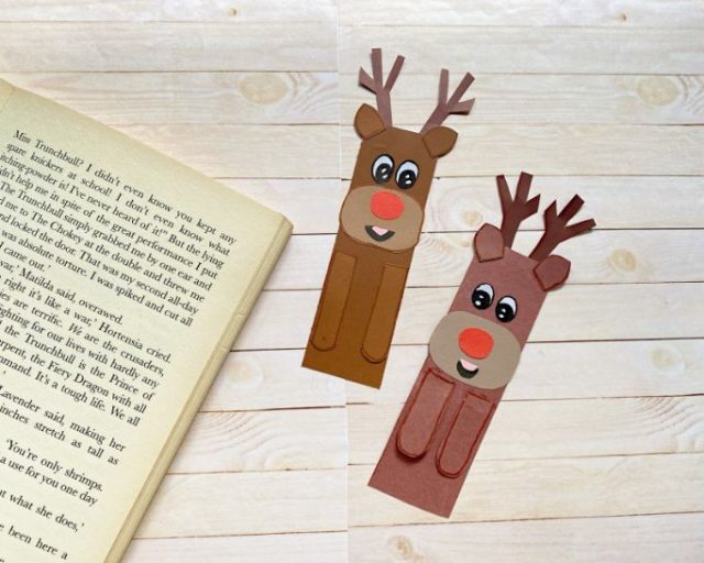 Rudolph Christmas Bookmarks with Free Printable Templates