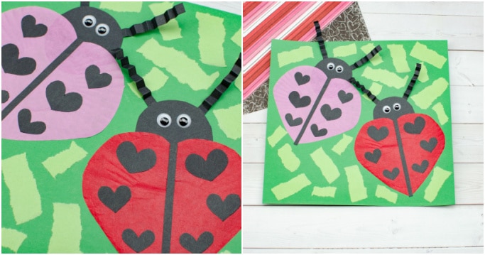 Cute Ladybug Craft for Valentine's Day - Glue Sticks and Gumdrops