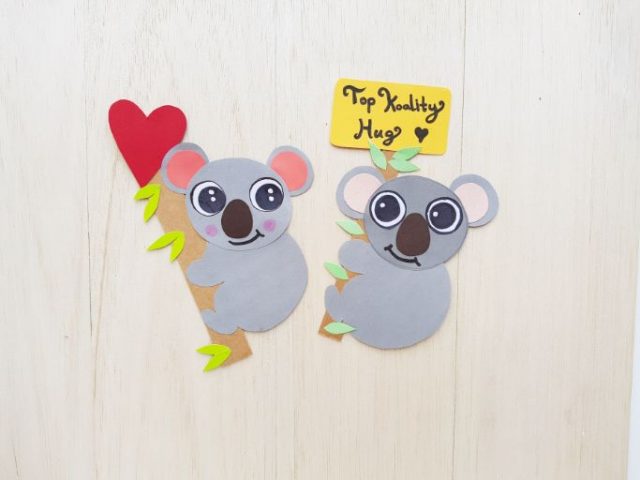 Cute Koala Craft for Valentine's Day - Glue Sticks and Gumdrops