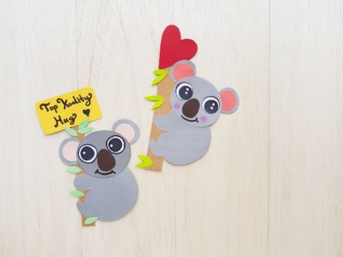 Cute Koala Craft for Valentine's Day - Glue Sticks and Gumdrops