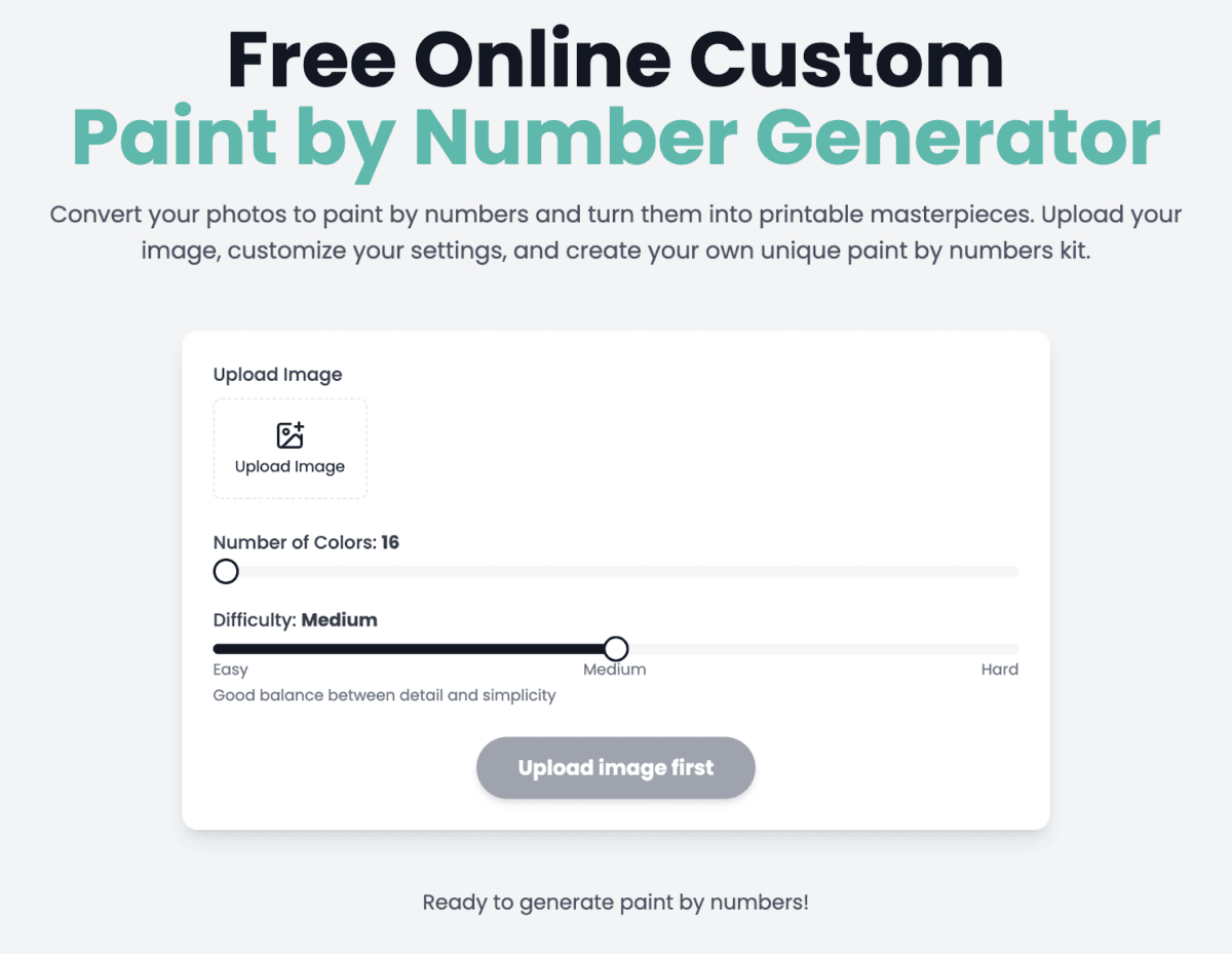 How to Generate Paint by Numbers Free Online